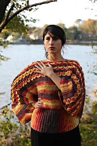 Ravelry: Crocodile Stitch Batwing Blouse pattern by Bonita Patterns