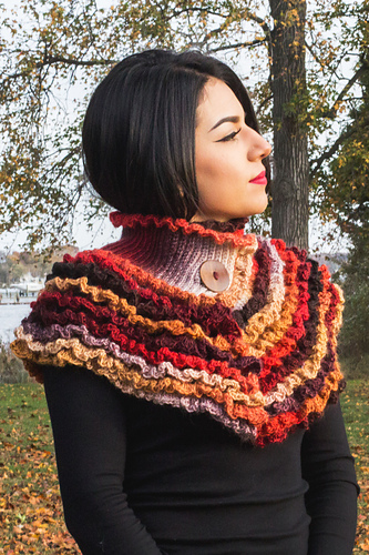 Ravelry: Ruffled Victorian Cowl pattern by Bonita Patterns