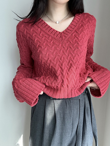 Ravelry: Herringbone Classic Sweater pattern by Hyeonji Jin
