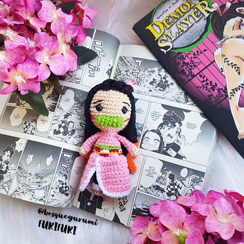 Ravelry: Little Nezuko Kamado (Demon Slayer) pattern by Paola F. Sousa