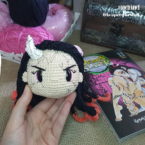 Ravelry: Nezuko Kamado oni (Demon Slayer) pattern by Paola F. Sousa