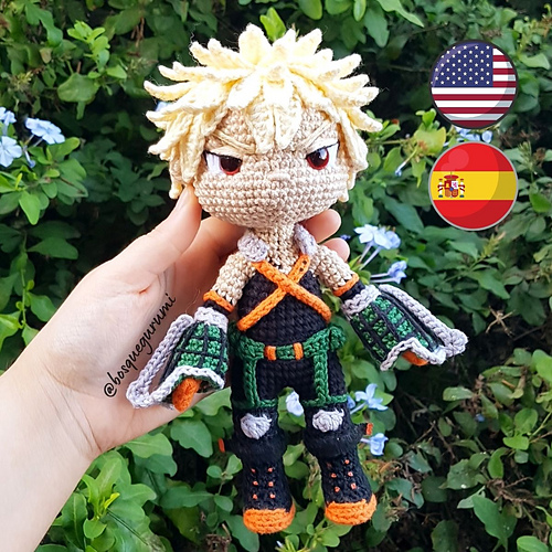 Ravelry: Katsuki Bakugo (My Hero Academia) amigurumi pattern by Paola F ...