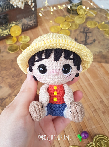 Ravelry: Luffy amigurumi (One Piece) pattern by Paola F. Sousa