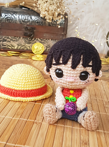 Ravelry: Luffy amigurumi (One Piece) pattern by Paola F. Sousa