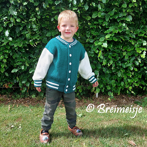 Ravelry: Letterman Jacket 8 sizes Aran Weight Yarn pattern by Sylvie