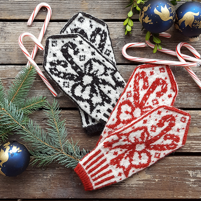 Ravelry: Candy Cane Mittens pattern by Briana Thompson