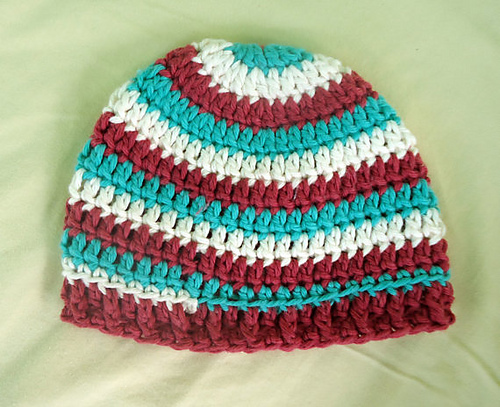 Ravelry: Tri-Color Spiral-Stripe Beanie pattern by Brieshon D'Agostini