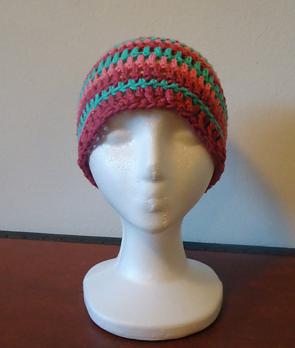 Ravelry: Tri-Color Spiral-Stripe Beanie pattern by Brieshon D'Agostini