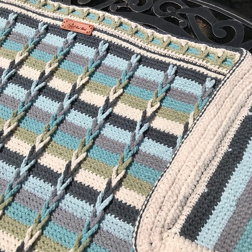 Ravelry: Loops & Stripes Baby Blanket pattern by Brigitte Culp