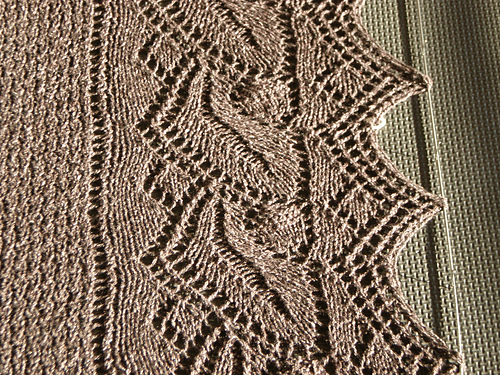 Ravelry: Leaf and Acorn Lace Scarf pattern by Shui Kuen Kozinski