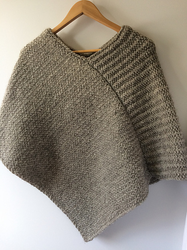 Ravelry: Two-Piece Textured Poncho pattern by Mona Fischer