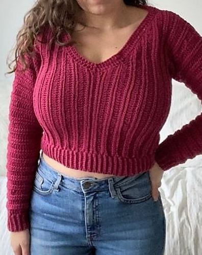 Ravelry: Rock & Rose Sweater pattern by Burgundy and Blush