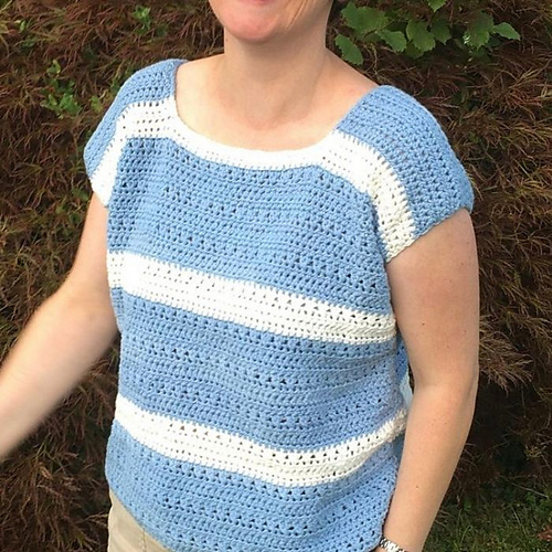 Ravelry: Cropped Cross Tee pattern by Burgundy and Blush