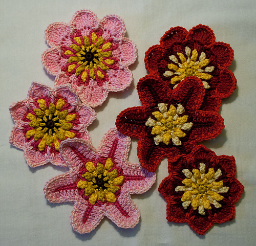 Ravelry: Flowers in Overlay Crochet pattern by CAROcreated design