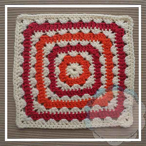 Ravelry: Granny Shell Striped Square pattern by Joanita Theron