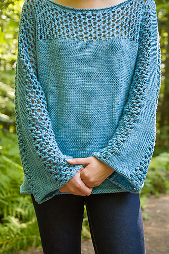 Ravelry: Mesh Panel Pullover pattern by Susan Mills Knits