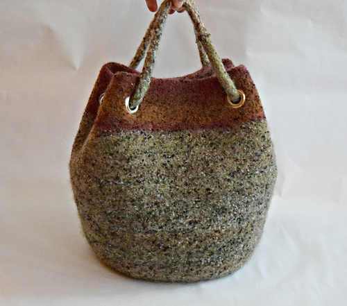 Ravelry: Large Drawstring Felted Basket pattern by Cindy Pilon