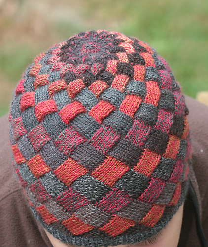 Ravelry: Checkered Chess Champ Entrelac Hat pattern by Carol Wells