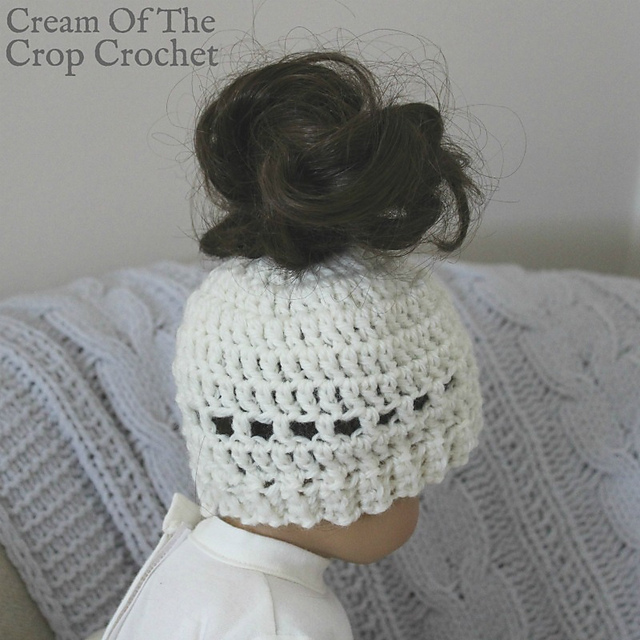 Ravelry: 18 Inch Doll Madison Messy Bun Hat pattern by Cream Of The ...