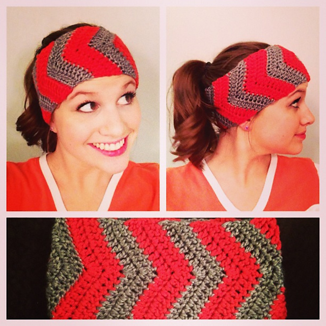 Ravelry: Chevron Ear Warmers / Headband Crochet Pattern pattern by ...