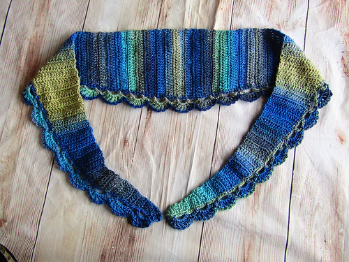 Ravelry: Spring Scallops Scarf pattern by Canoe Mtn Designs