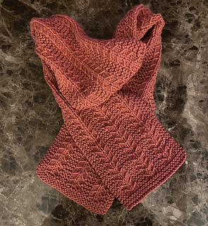 Ravelry: CapacKathy's Little Red Scarf in Rose