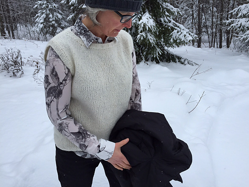 Ravelry: brushed fleece vest pattern by Carla Wolff