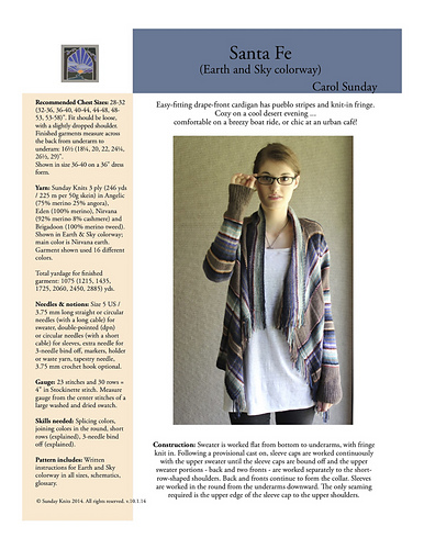 Ravelry: Santa Fe pattern by Carol Sunday