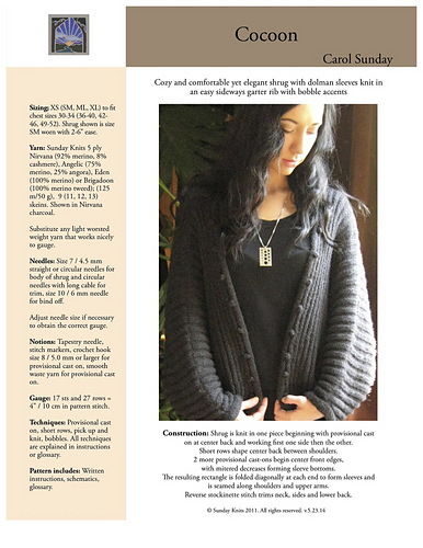 Ravelry: Cocoon pattern by Carol Sunday