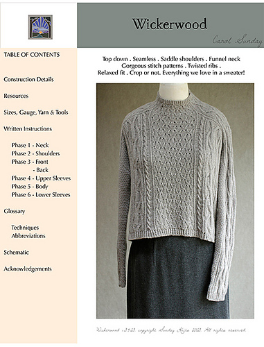 Ravelry: Wickerwood pattern by Carol Sunday