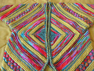 Ravelry: CarolynsYarn's Elektra Fiesta Modular Triangle Jacket 2