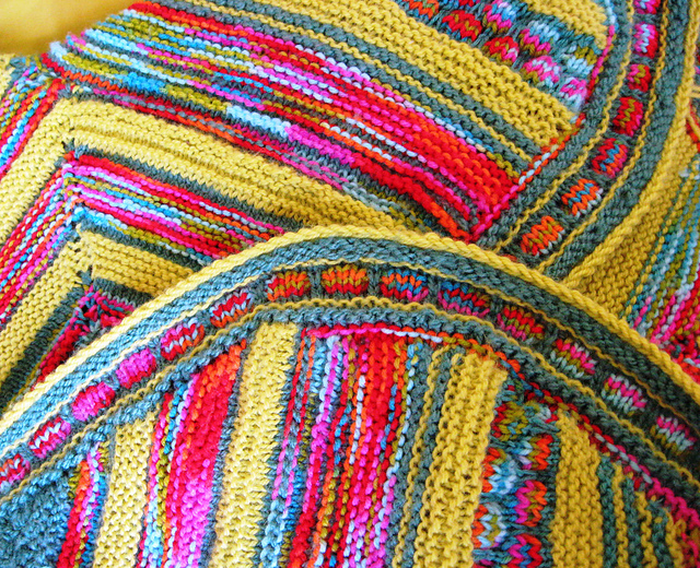 Ravelry: CarolynsYarn's Elektra Fiesta Modular Triangle Jacket 2