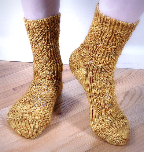 Ravelry: Lacy Leaf Socks pattern by Cheryl Chow