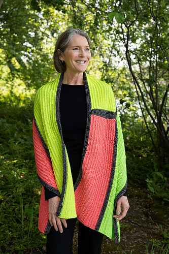 Ravelry: Neopolitan Neon Wrap pattern by Ethel Weinberg