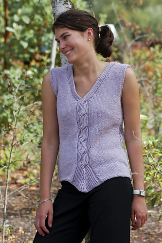 Ravelry: Twisted Rib cable tank pattern by Angela Hahn