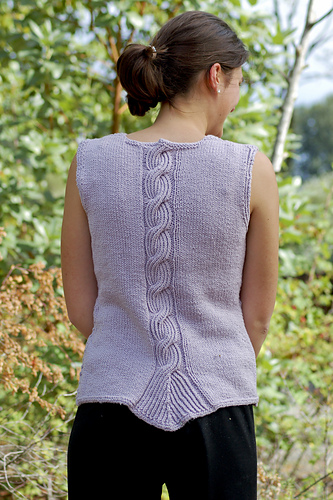 Ravelry: Twisted Rib cable tank pattern by Angela Hahn