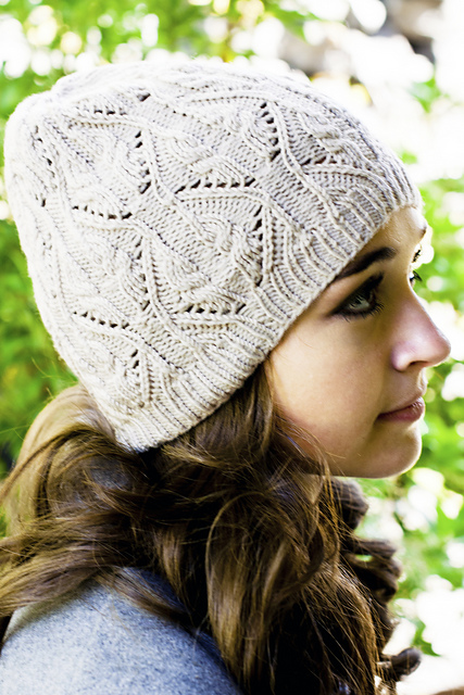 Ravelry: Lace and Cable Hat pattern by Robin Raver