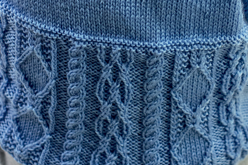 Ravelry: Cabled Raglan Cardigan pattern by Judy Lamb