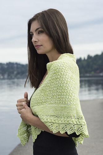 Ravelry: Textured Lace & Cables Half Circle Shawl pattern by Michael ...
