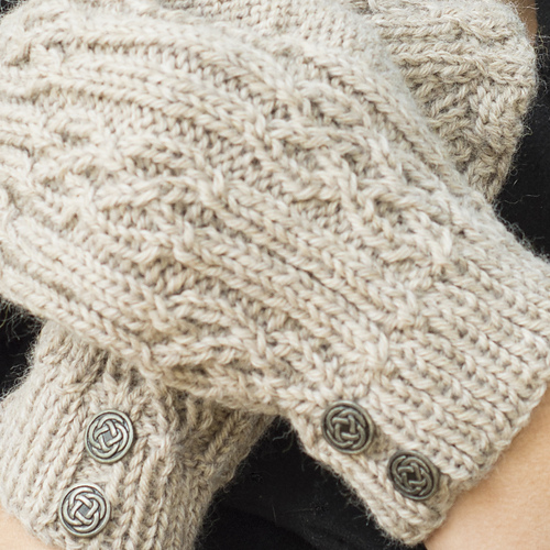 Ravelry: Celtic Cable & Rib Beanie & Mittens pattern by Linda Medina