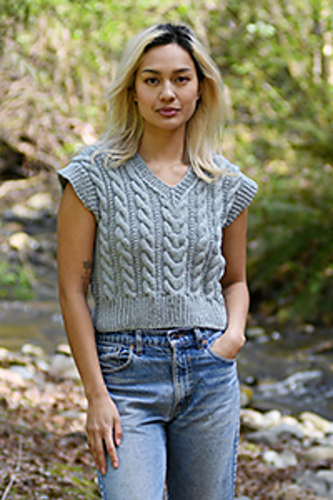 Ravelry: Cropped Cable Vest pattern by Cheryl Murray