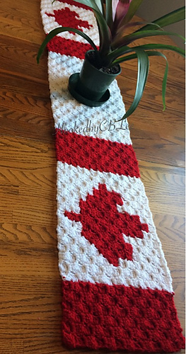 Ravelry: Canadian Flag Table Runner pattern by Cassandra Lee
