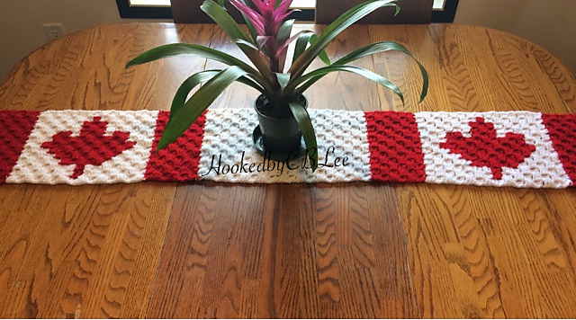Ravelry: Canadian Flag Table Runner pattern by Cassandra Lee