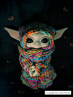 Ravelry: Baby Yoda Robe Pouch with Hood pattern by Clover Castle