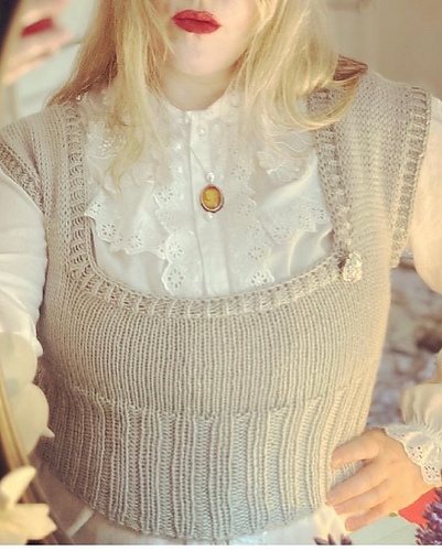Ravelry: The Tudor Tank pattern by Katriana Gillanders