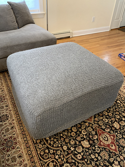 Ravelry: #01 Seed Stitch Ottoman Cover pattern by Vogue Knitting