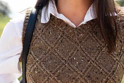 Ravelry: Kinsley Diamonds Vest pattern by Laura Barker