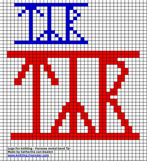 Ravelry: Faroese metalband TYR logo (small and large) pattern by ...