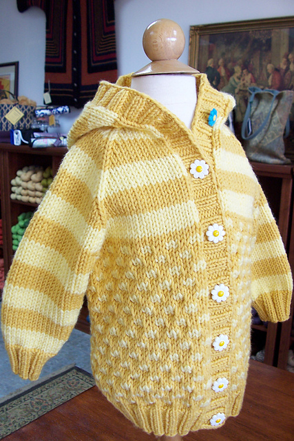 Ravelry: Window Pane and Stripes Hooded Toddler Sweater pattern by ...