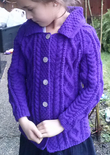 Ravelry: Mairead aran coat for girls pattern by Christina Drummond